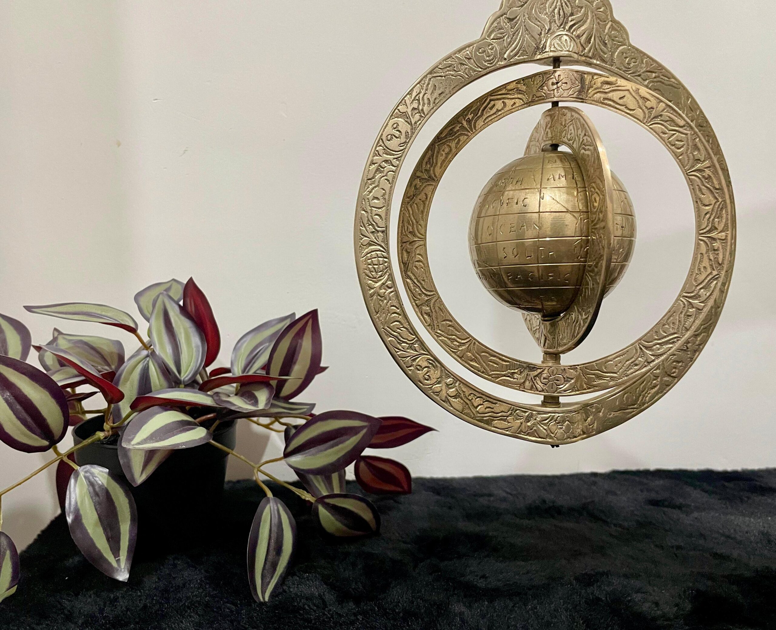 Antique Brass Armillary Sphere Globe Hanging – Vintage Nautical Decor ...